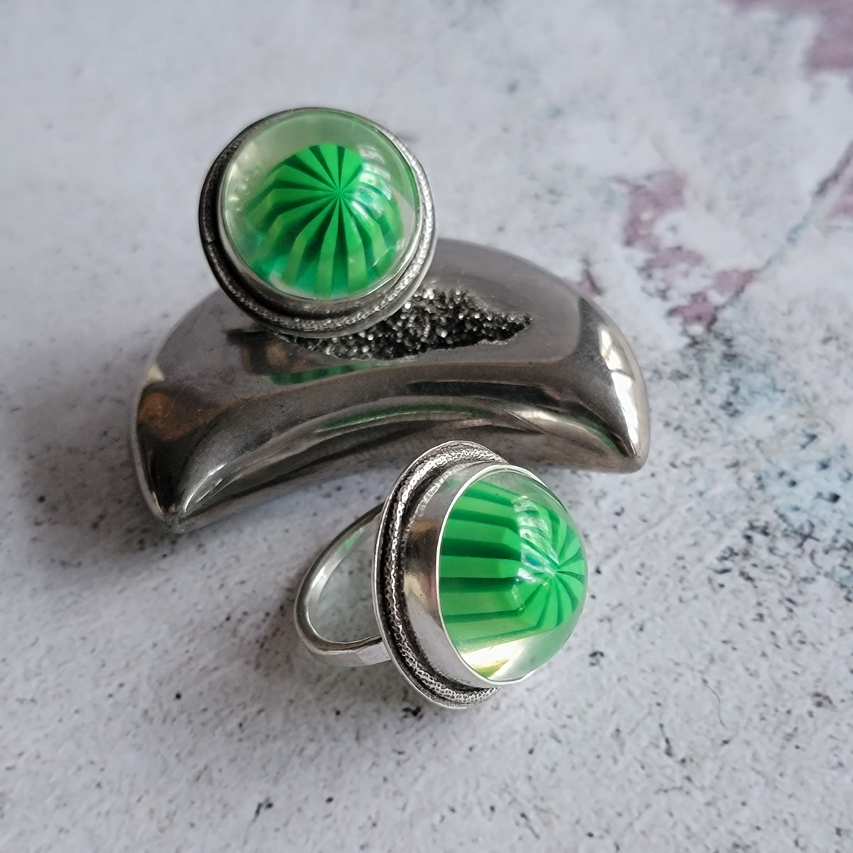 Sugar Plum Gumdrop Rings in Sterling Silver Sizes 7 & 7.5 – Verdilune